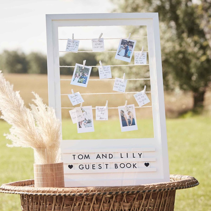 Botanical Wedding Altenative Frame Guest Book