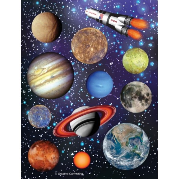 Space Blast Party Decorations - Stickers