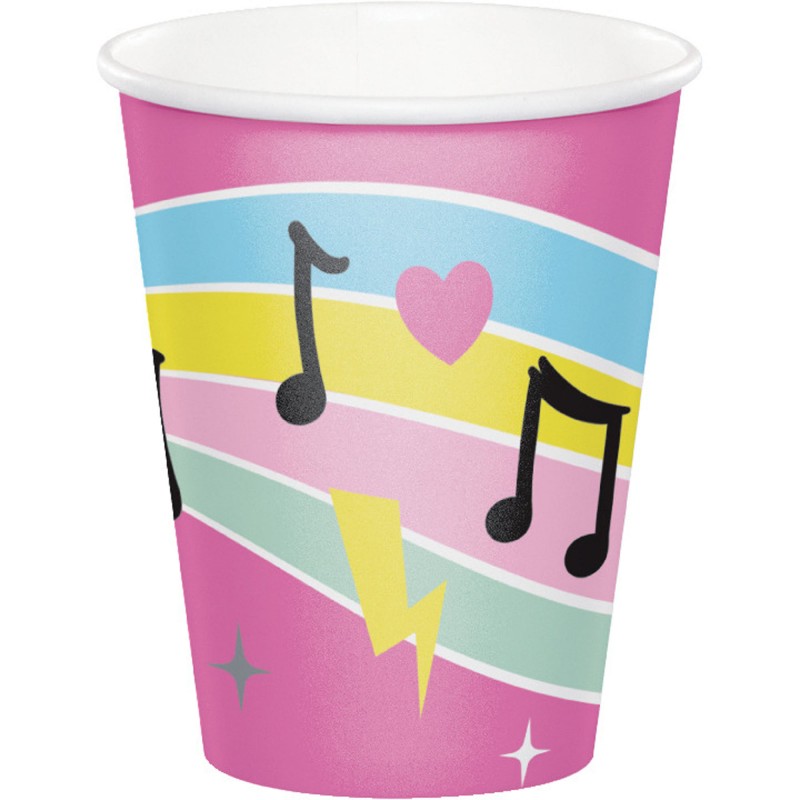 Disco & 70's Birthday Beats Paper Cups | Express Party Supplies