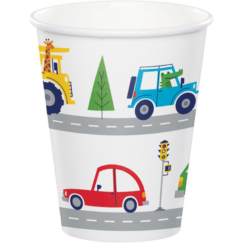 Transportation Time Paper Cups | Express Party Supplies