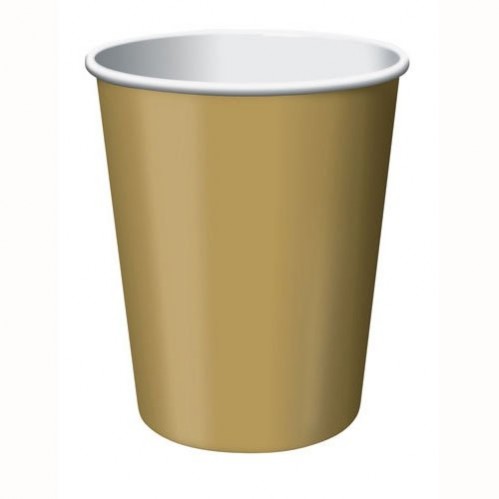 Glittering Gold Paper Cups | Express Party Supplies