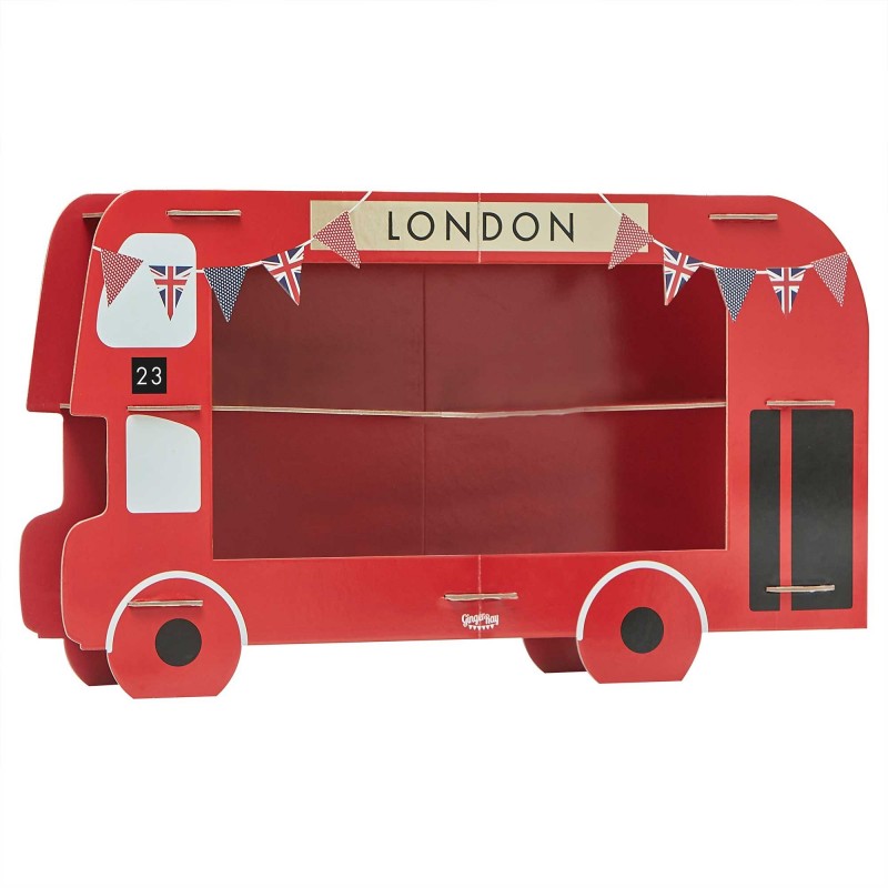 British Red London Bus Coronation Party Sandwiches & Cupcake Stand