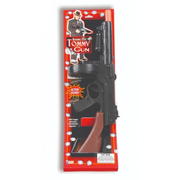 Black Gangster Machine Gun Prop - 1920s Accessory