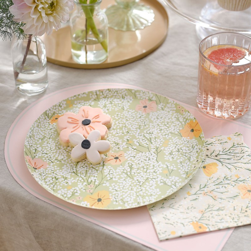 Floral Baby Shower Dinner Plates | Express Party Supplies