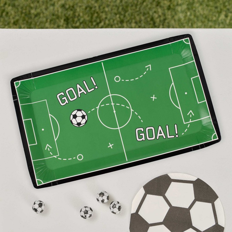 Soccer Kick Off Party Football Pitch Dinner Plates