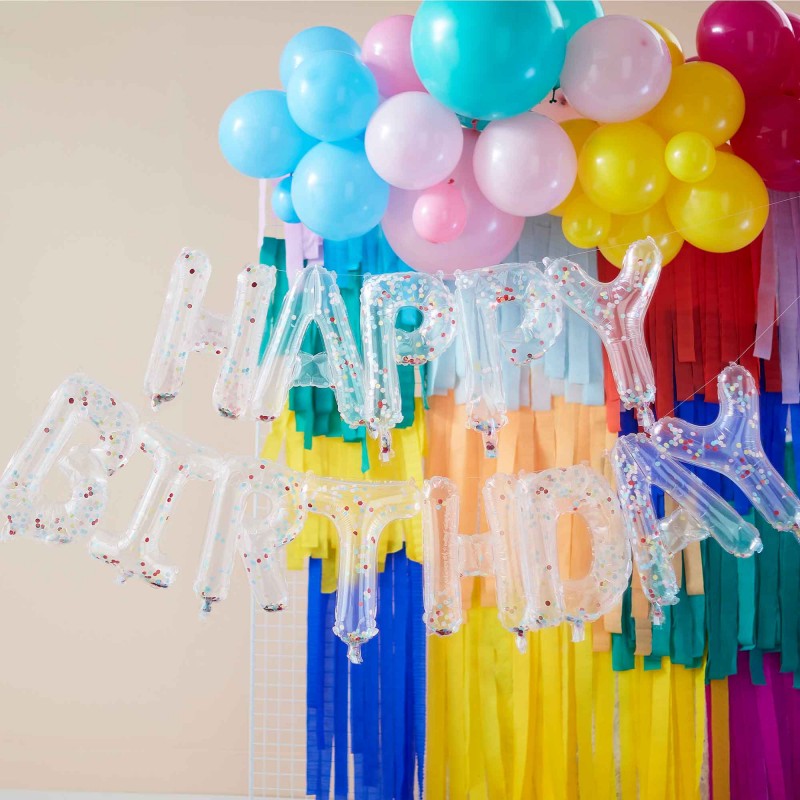 Bright Confetti Mix It Up Balloon Bunting Banners