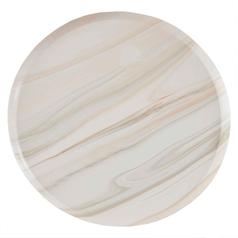 Natural Sand Marble Mix It Up Dinner Plates | Express Party Supplies