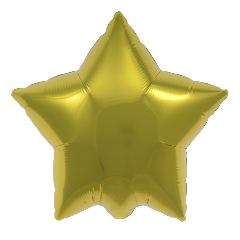 Yellow Foil Balloons 22cm Citrine Yellow Star Shaped
