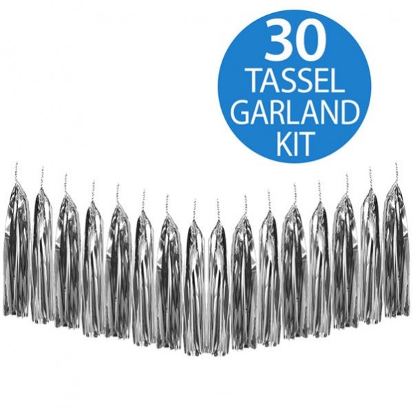 Metallic Silver Tassel Garland | Express Party Supplies