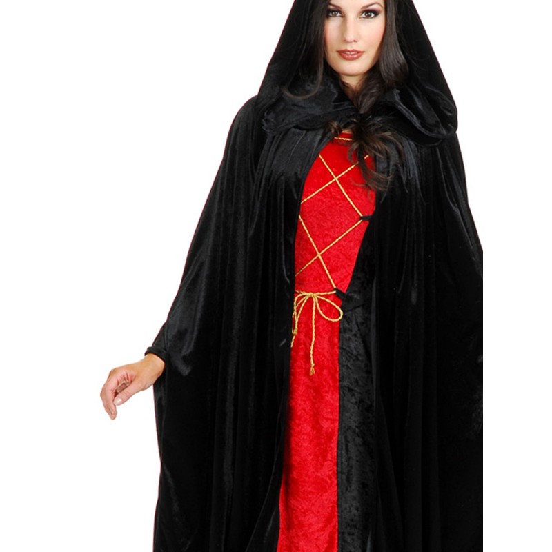 Velvet Hooded Adult Cloak | Witch Costume Essential