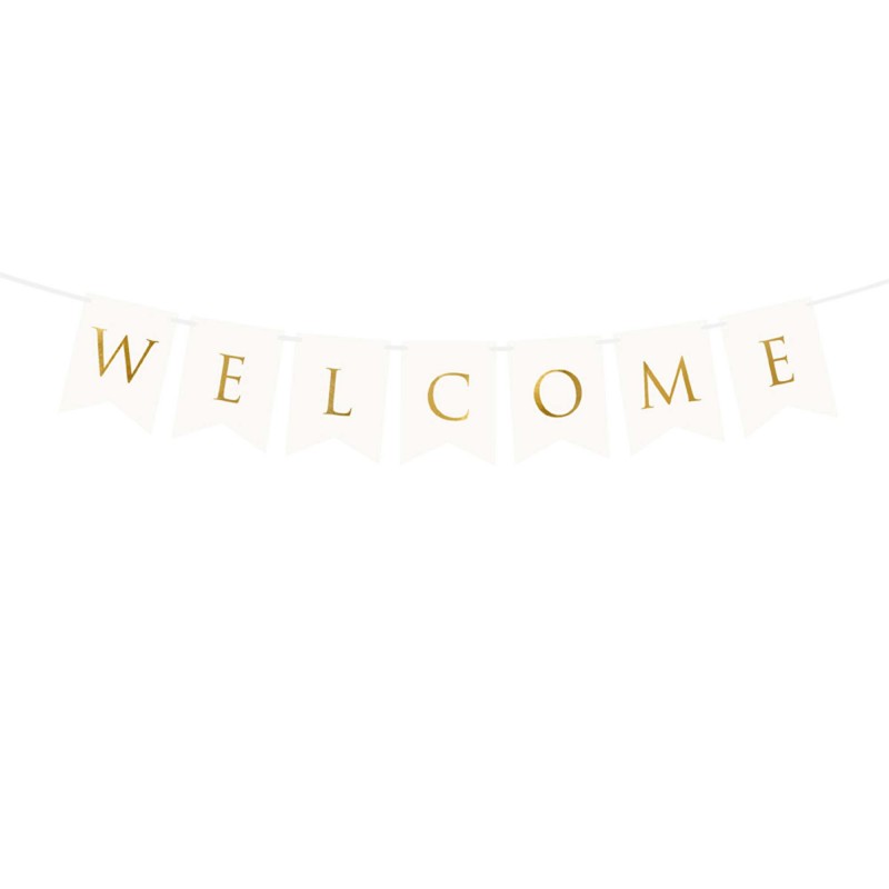 Welcome Classic Wedding Pennant Banner | Express Party Supplies
