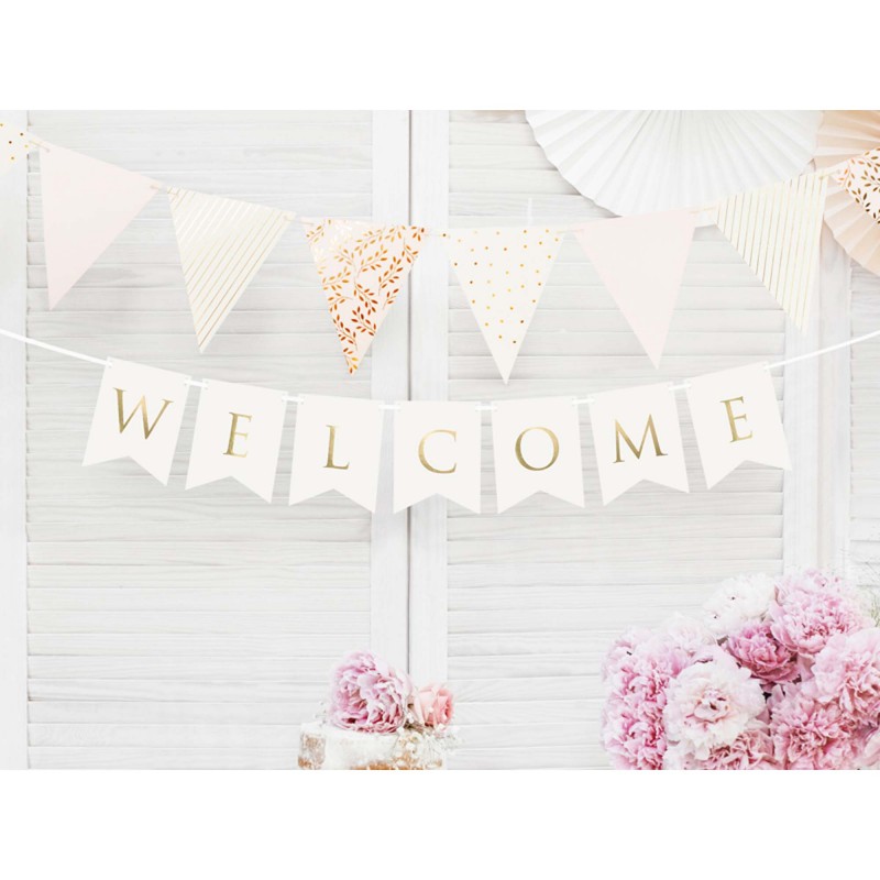 Welcome Classic Wedding Pennant Banner | Express Party Supplies