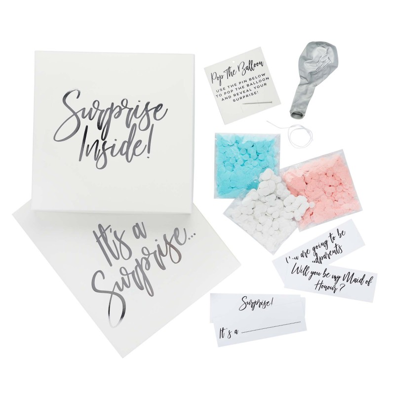 Silver Metallic Mix Up Surprise In A Box Favour Box Item