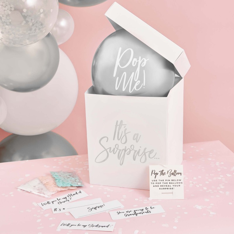 Silver Metallic Mix Up Surprise In A Box Favour Box Item