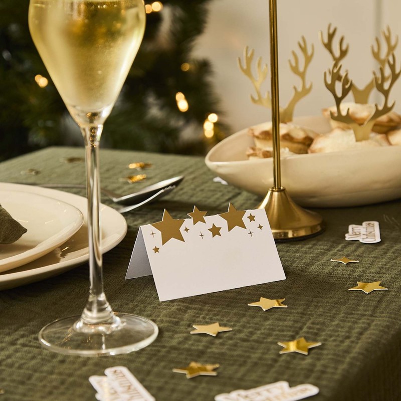 Cosy Christmas Star Place Cards | Express Party Supplies