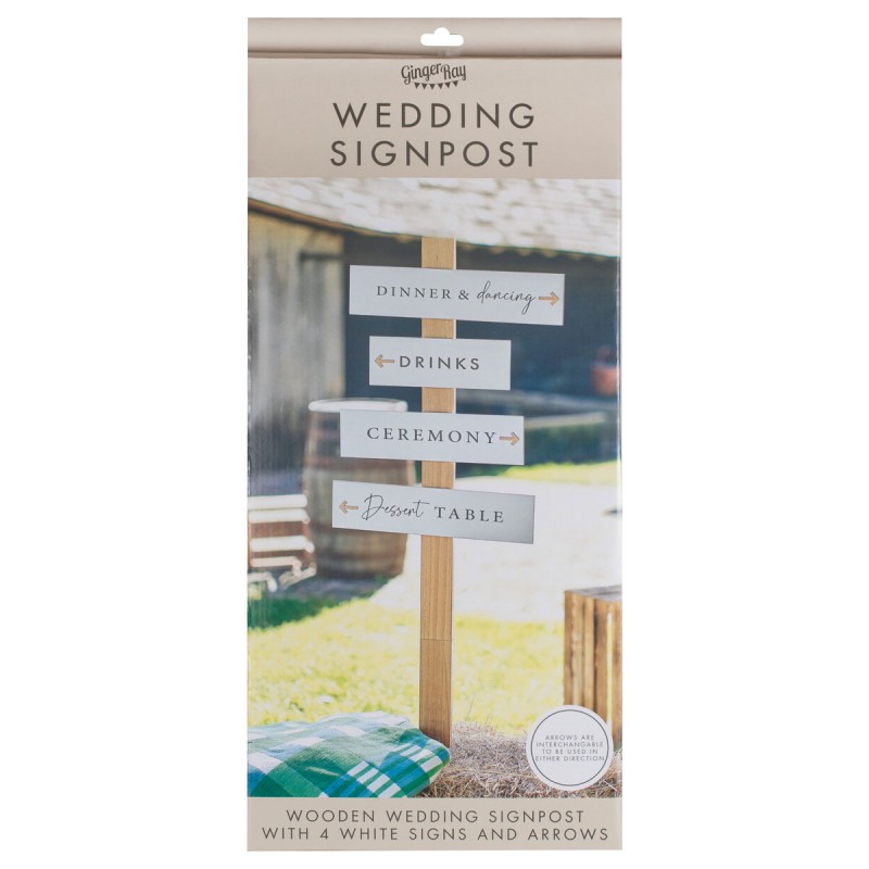 Wedding Rustic Romance Signpost Yard Sign | Express Party Supplies