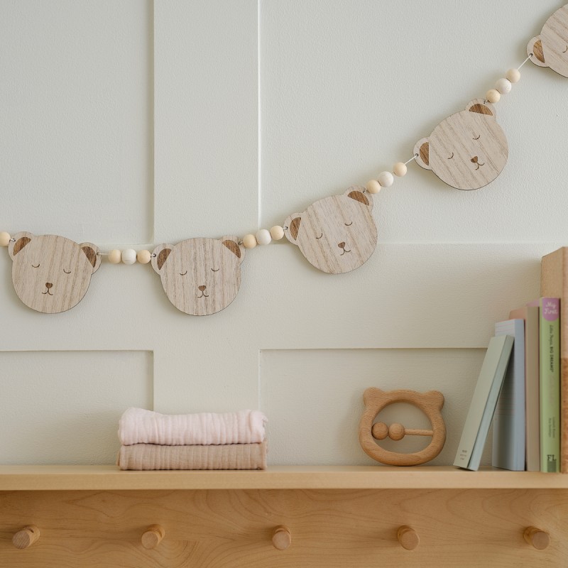 Teddy Bear Wooden Bunting Banner | Express Party Supplies